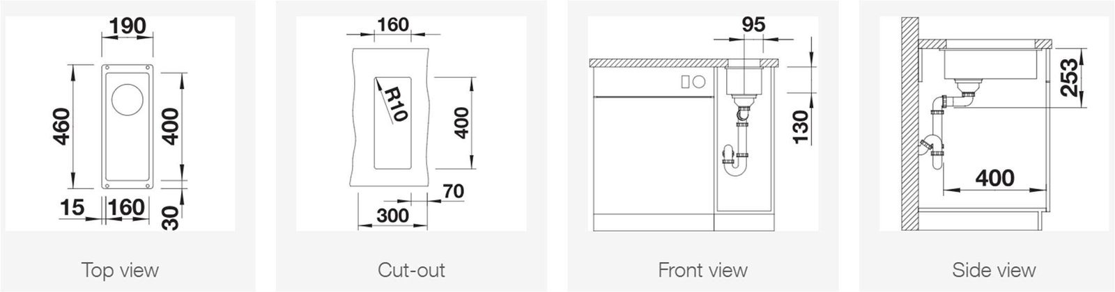 BLANCO SUBLINE 160-U – 41 Hardware